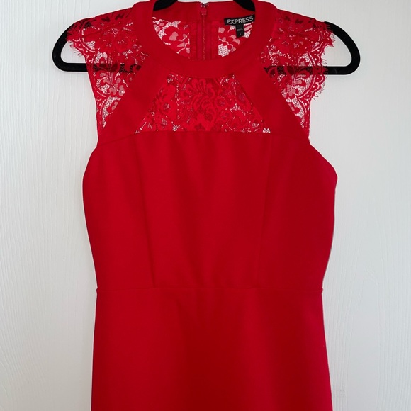 Express | Dresses | Red Express Midi Dress | Poshmark